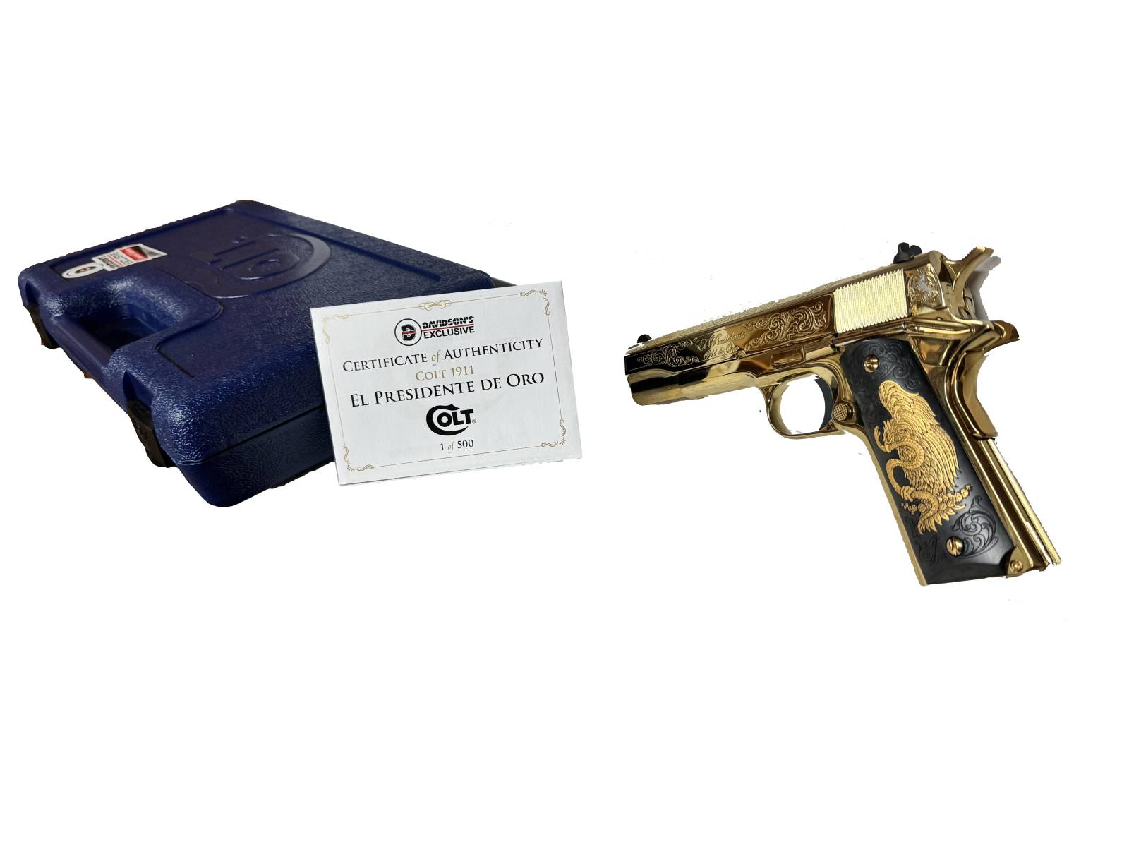 Colt 1911 El Presidente de Oro .38 Super - 5" Barrel - 9 Rounds - High ...